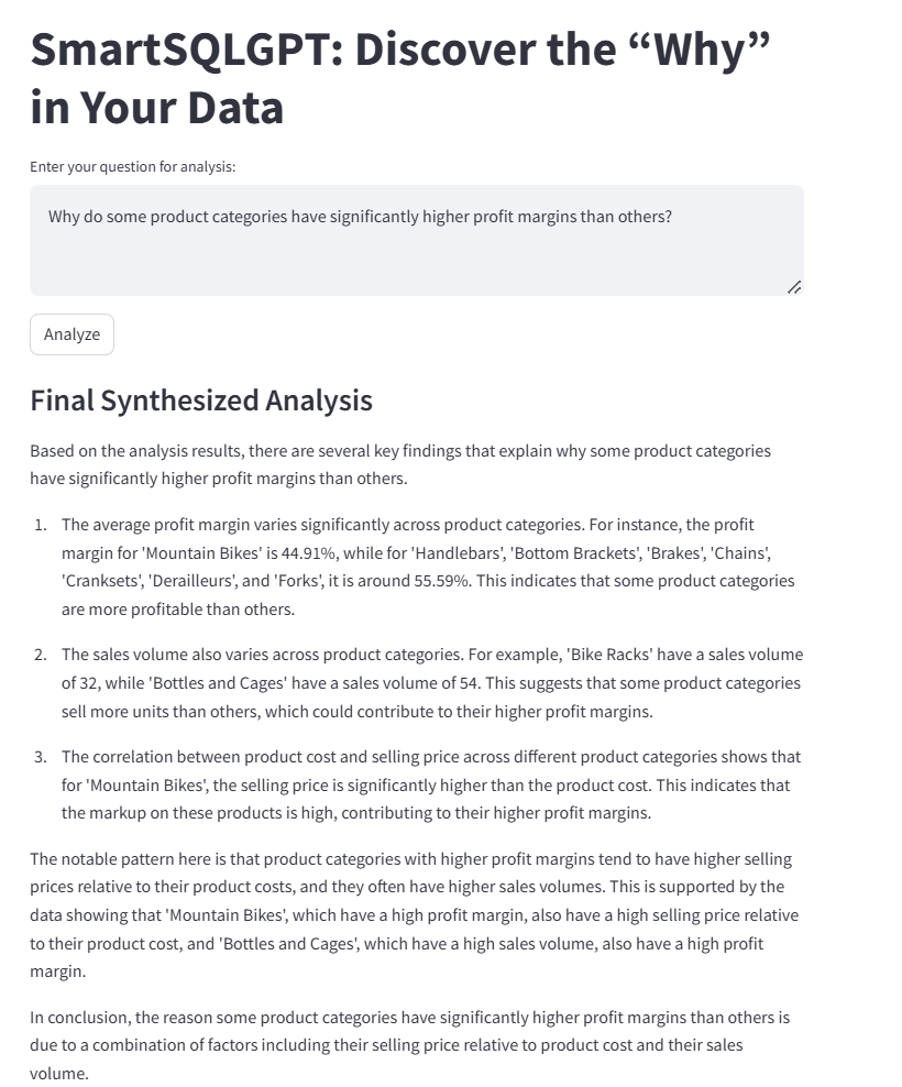 Answering “Why” with Data: Autonomous Agents in SmartSQL GPT | by Kamaljeet Singh | Generative AI