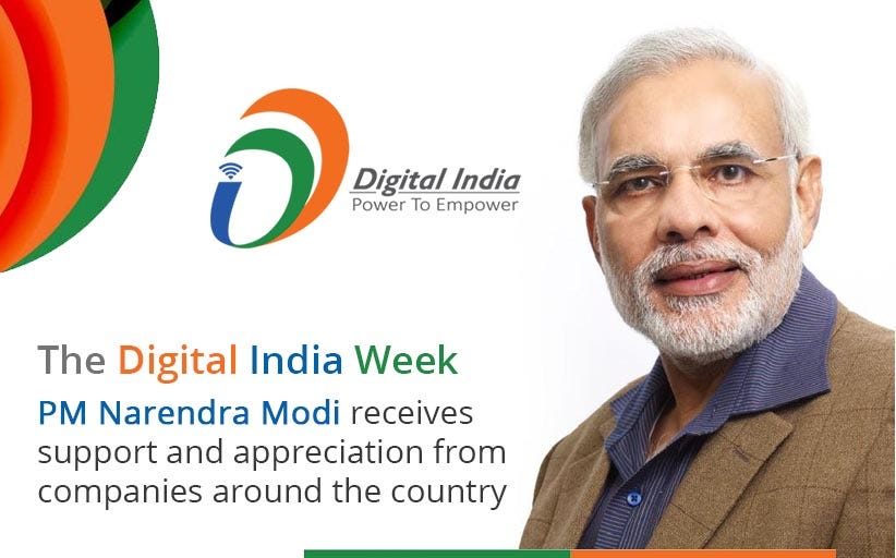 The Digital India Week: PM Narendra Modi receives support and ...