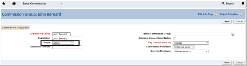 Commission Group Status in Sales Commission | Greytrix | by Greytrix ...