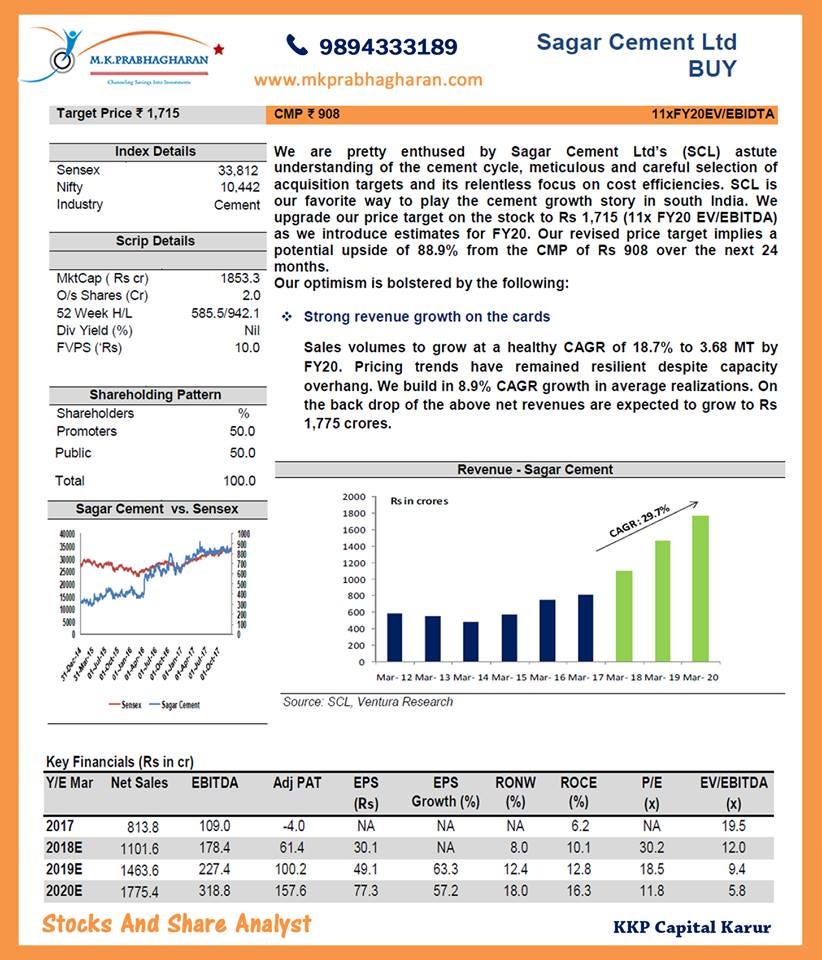 Sagar Cement Ltd BUY. We are pretty enthused by Sagar Cement… | by bellsmithey | Medium