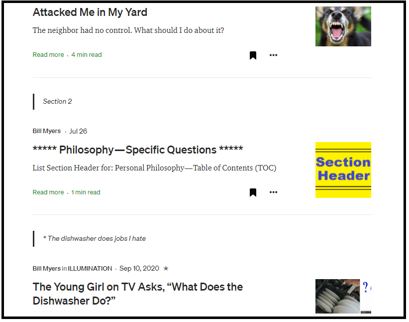 How to Add a Section Divider to a List | by Bill Myers | Curated ...
