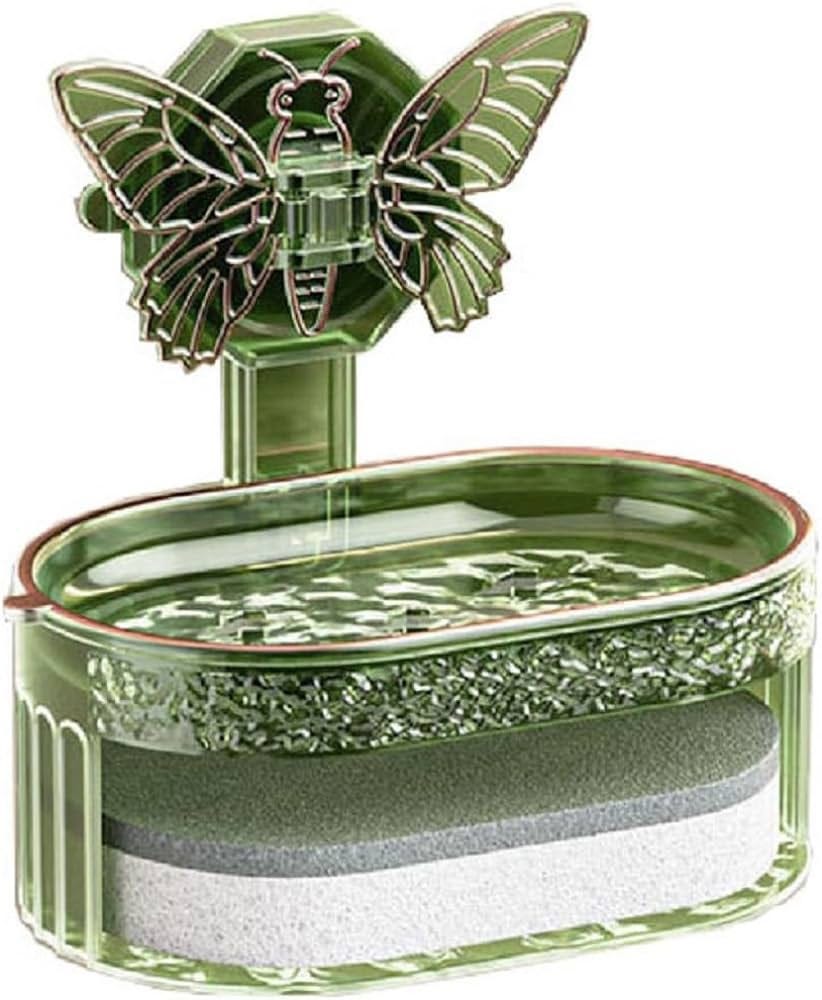 Powerful Vacuum Suction Soap Holder ，Double Layer Soap Holder with Sponge Wipe | by Albys ...