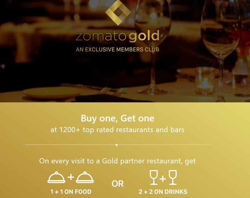 Zomato Gold- It’s too good to be true! | by Tuhina Das | Medium