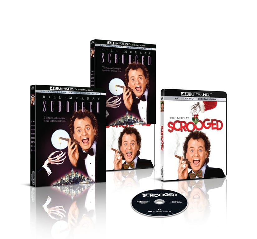 Bill Murray’s Holiday Classic Scrooged Comes to Sparkling 4K Blu-ray | by AndersonVision | Medium