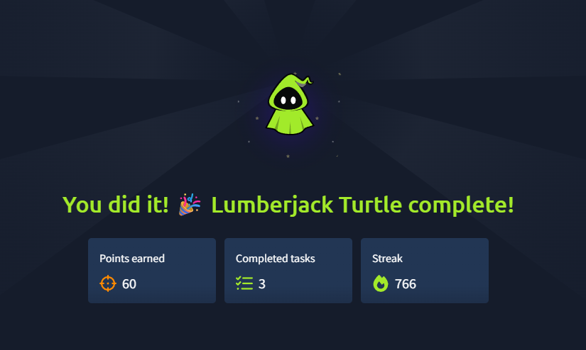 Lumberjack Turtle CTF Notes | TryHackMe | Medium