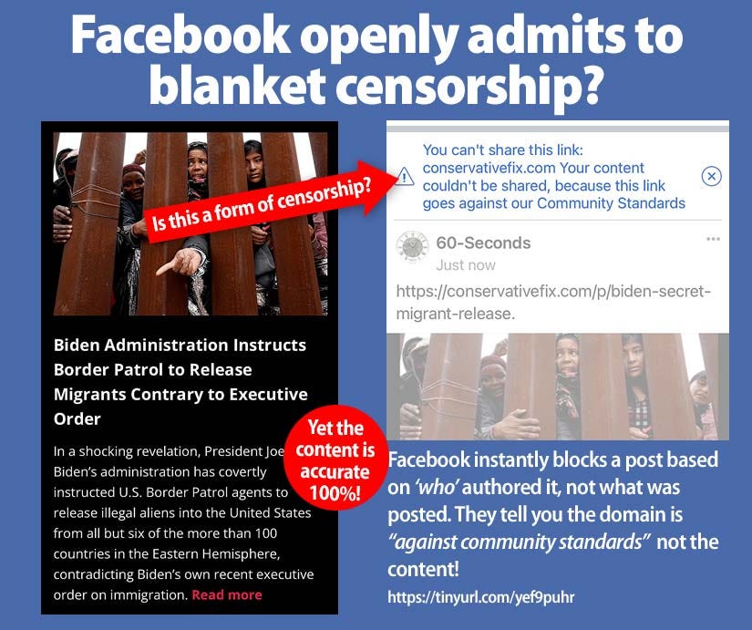 When is Facebook censorship against the author and not the content ...