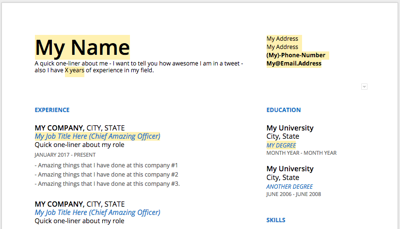 5 Elements of a Simple & Effective Resume (Template Included!) | by ...