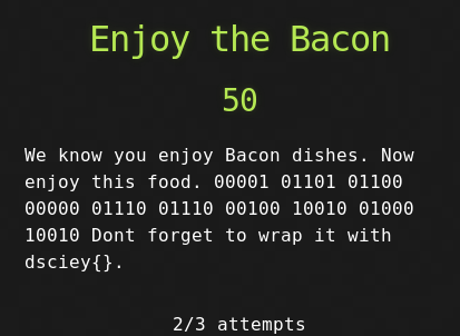 Baconian Cipher Challenge