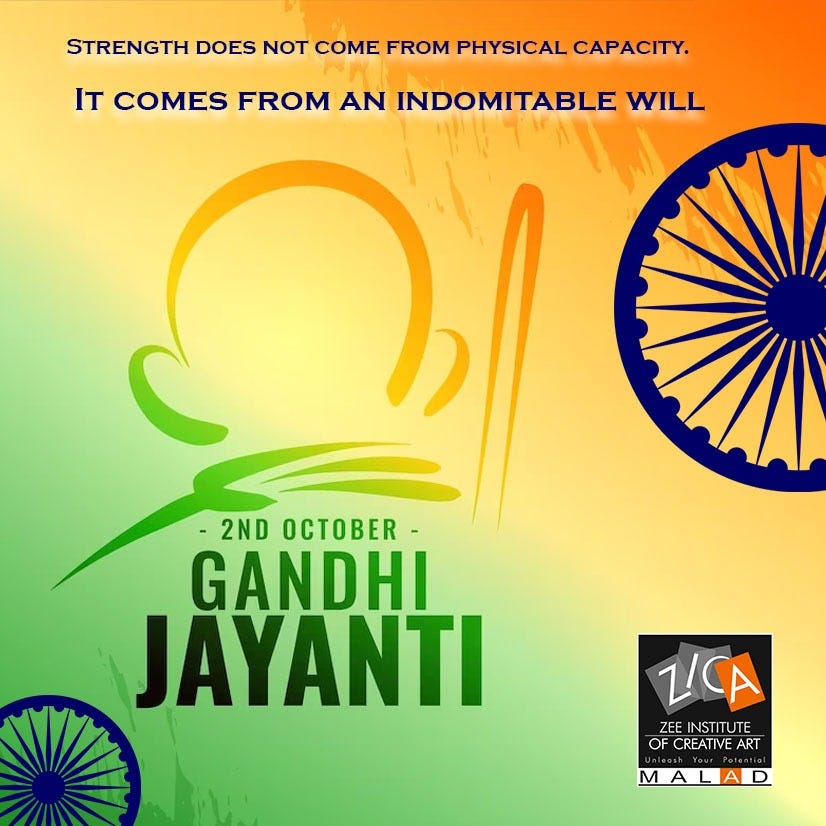 Gandhi Jayanti: Remembering the Peace Symbol | by ZICA Animation Borivali | Medium