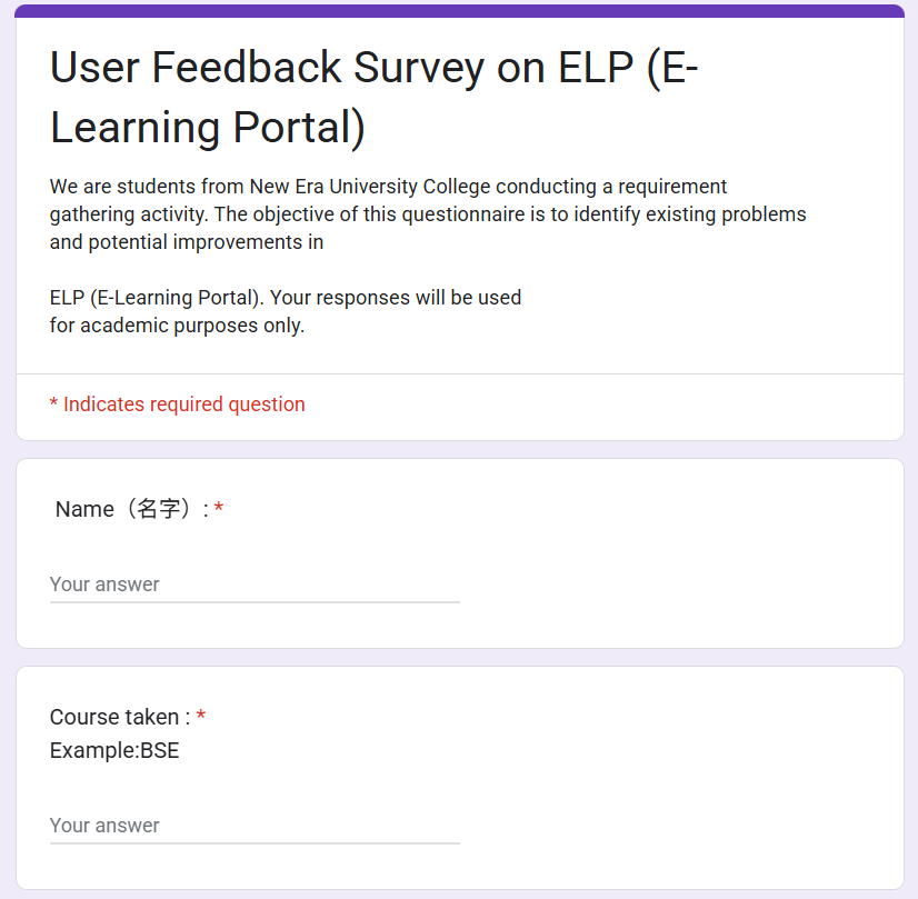 ELP (Electronic Learning Portal) — User Experience and Feature ...
