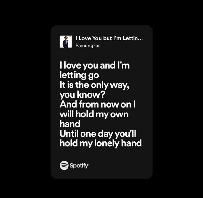 i love you but i’m letting you go - Amanda - Medium