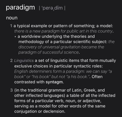 Paradigm Definition Examples Of New Paradigm's Related To Skills