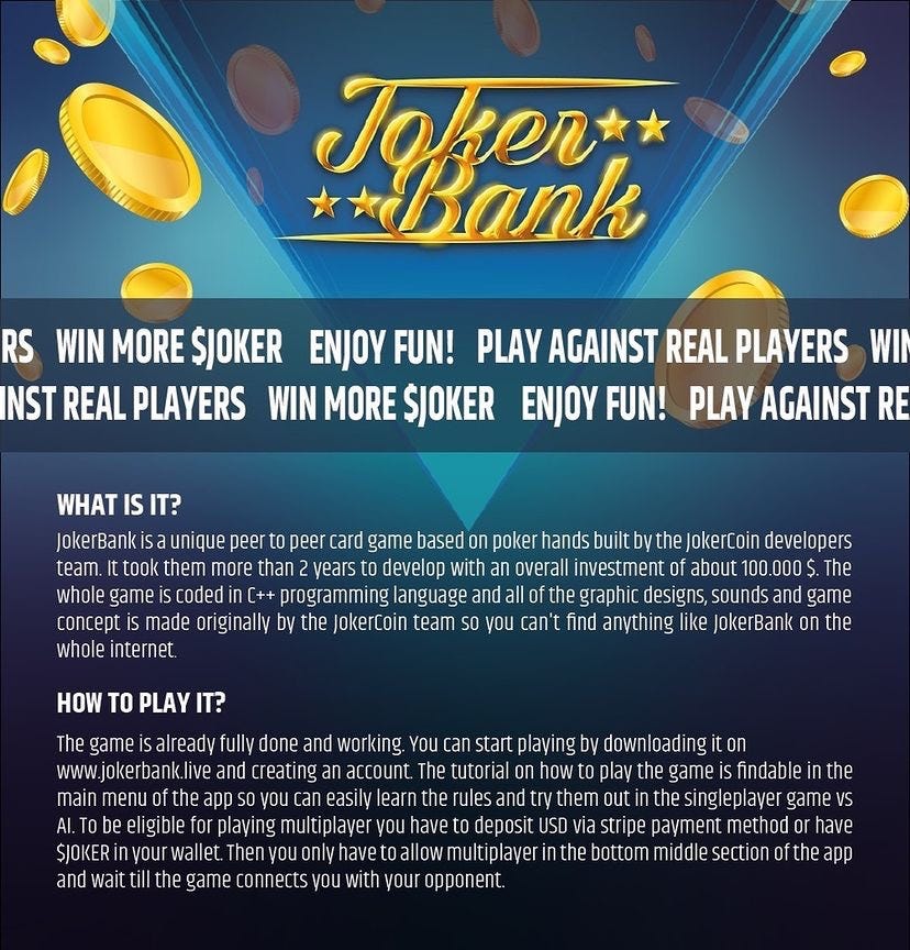 JokerBank. „Where it all began“ | by Joker Coin | Medium