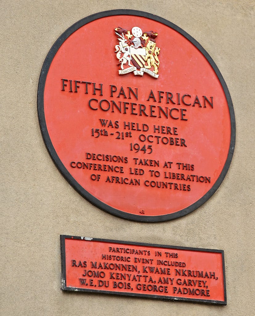 The plaque commemorating the 1945 event | by Pan-African Congress in ...