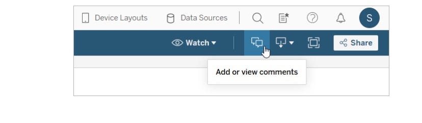 Enhancing Collaboration In Tableau Adding Comments To Visualizations With No Data And User