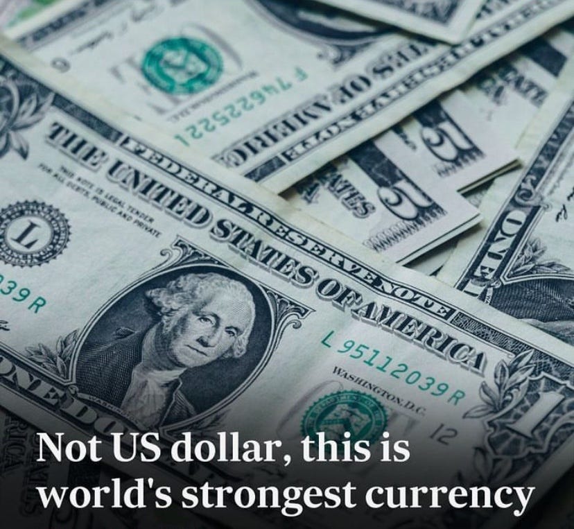 TOP 10 CURRENCIES OF THE WORLD: 1. Kuwaiti Dinar 2. Bahraini Dinar 3 ...