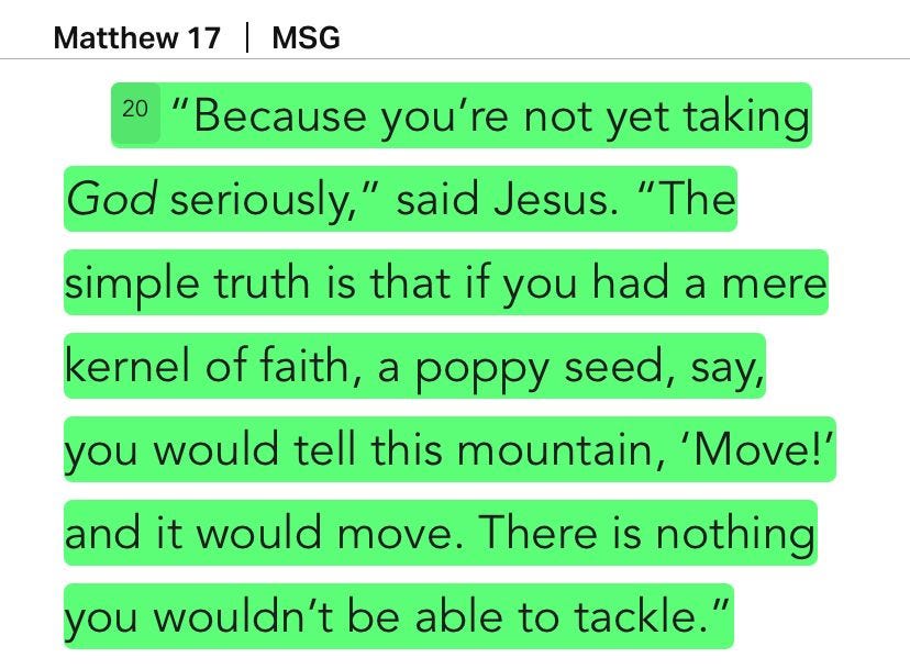 The God who only needs faith the size of a mustard seed - Gamani Africa ...