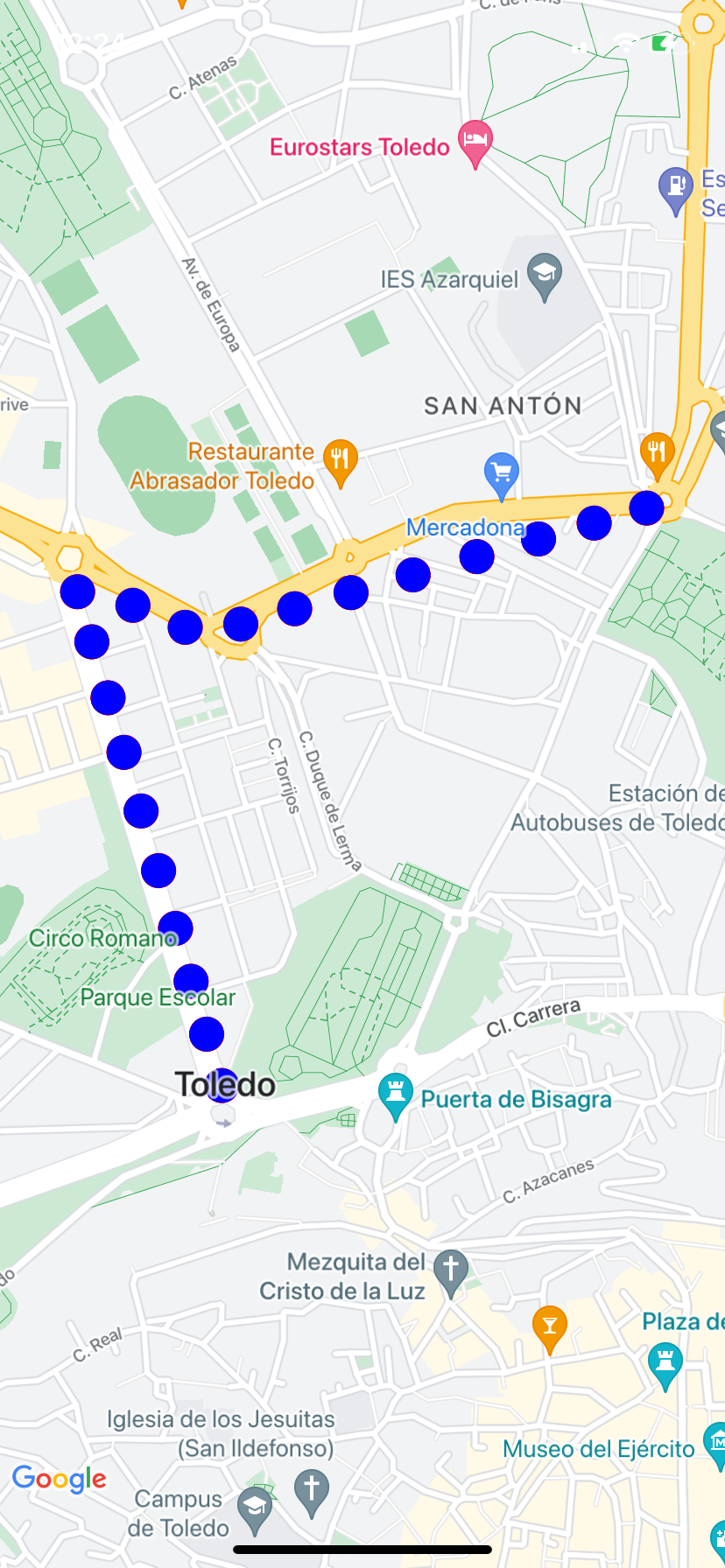 Dotted Polyline with Google Maps SDK for iOS using GMSSpriteStyle | by ...