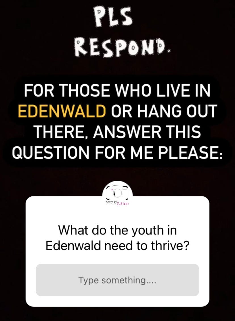 What would make Edenwald better place? | by Ashlee Brown | Medium