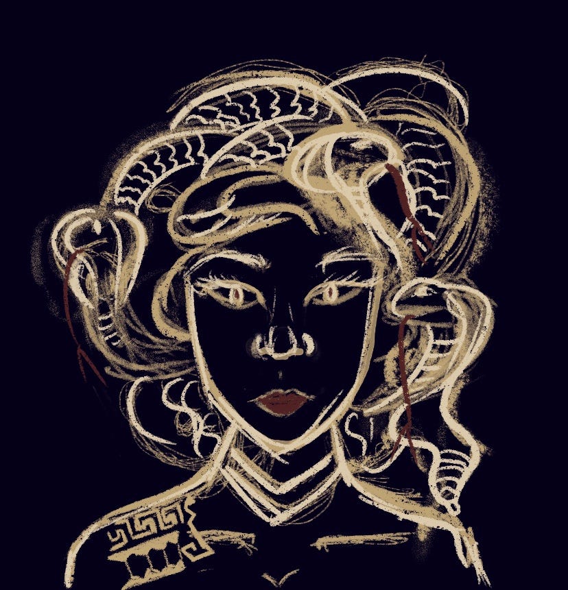 An open letter to Medusa:. Do you mourn for the purity you lost as ...