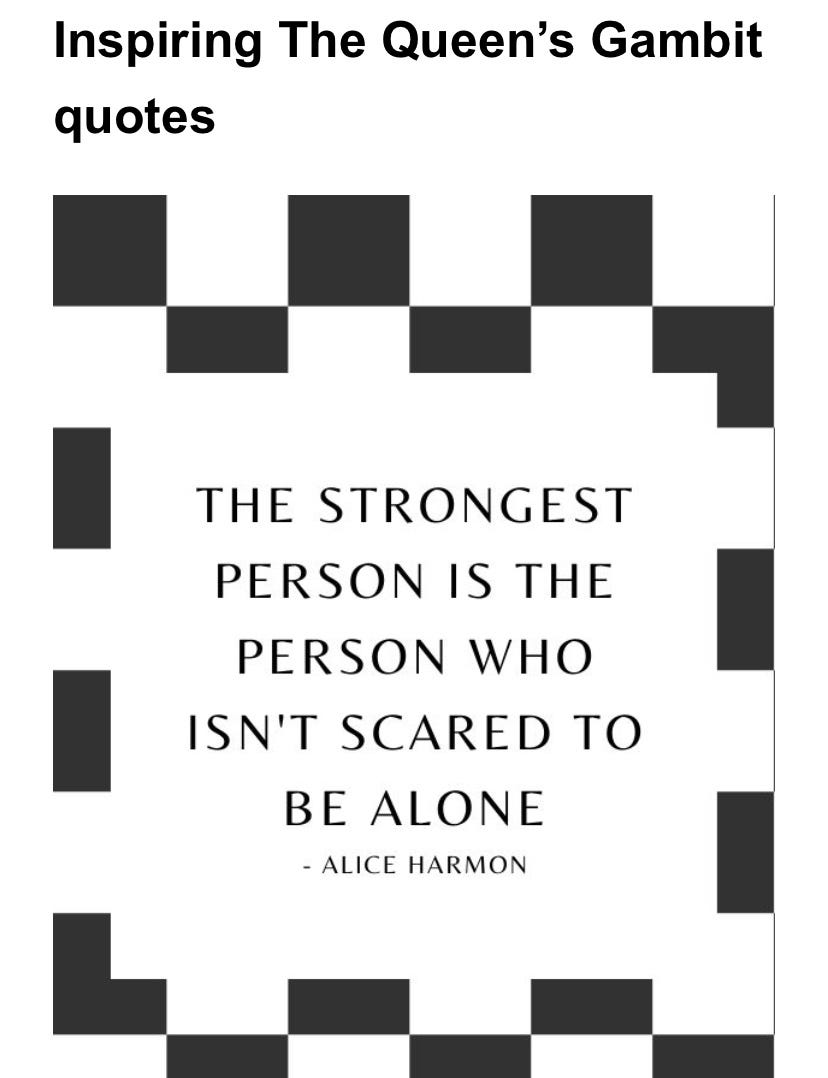 Queen’s gambit quotes. I didn’t play the way he thought I… | by Wowy ...