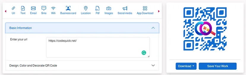 Best and free QR Code Generator and URL Shortener | CodeQuick.net | 2023 | by Code Quick | Apr ...