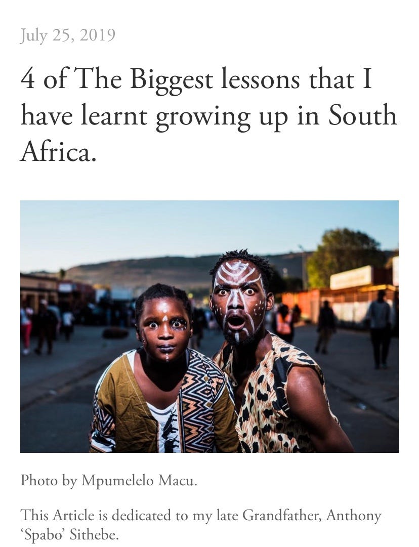 4 of The Biggest Lessons that I have learnt growing up in South Africa ...