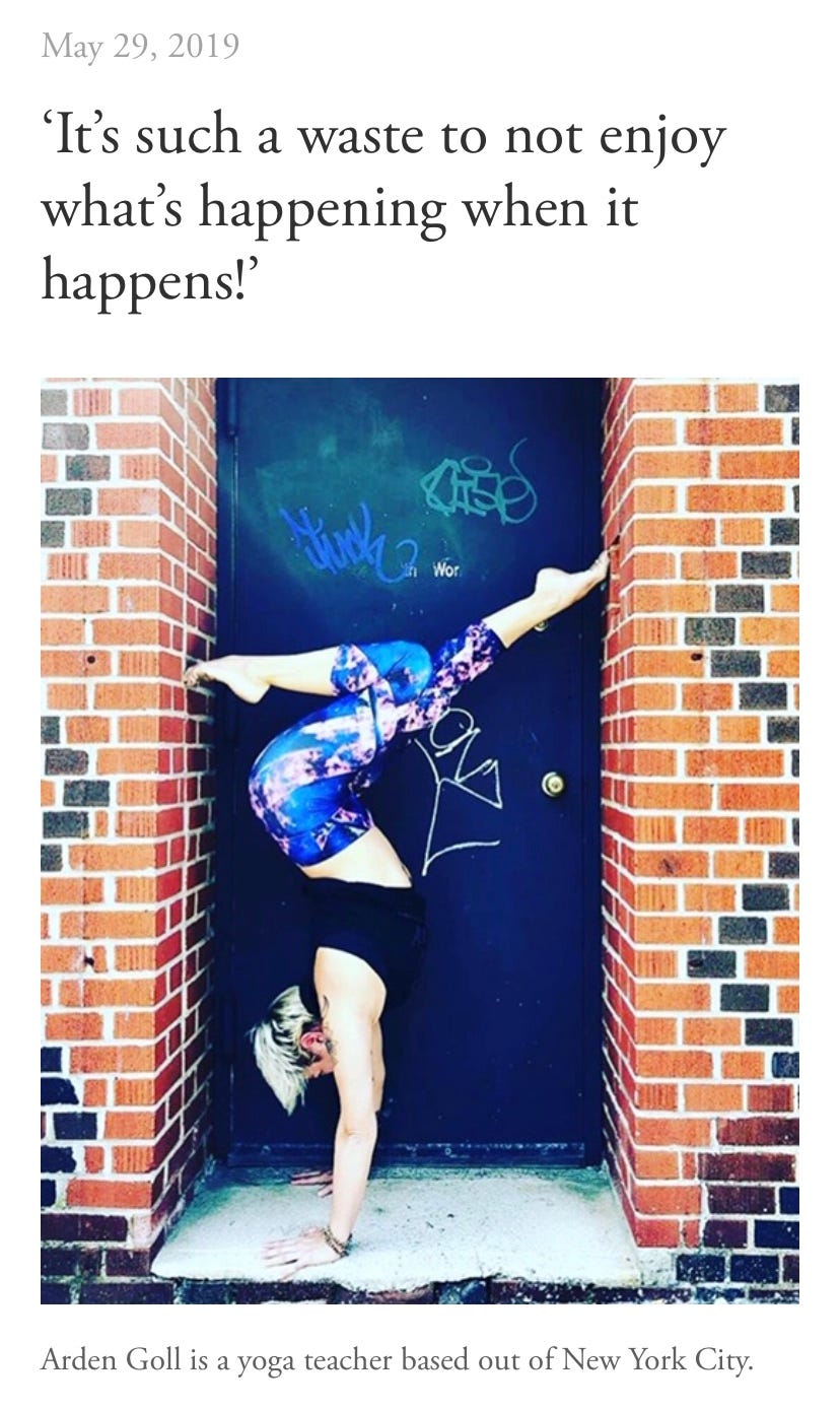 ‘It’s such a waste to not enjoy what’s happening when it happens!’ | by ...