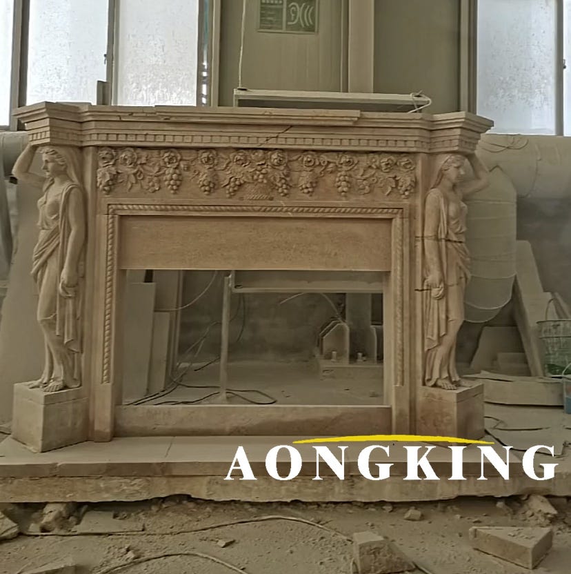 Classical Marble Granite Hearth Mantel Strong Durable Indoor Art ...