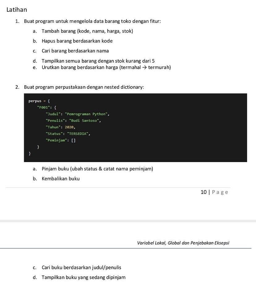Variabel Lokal, Global, dan Penjebakan Eksepsi dalam Python. | by Bunga ...