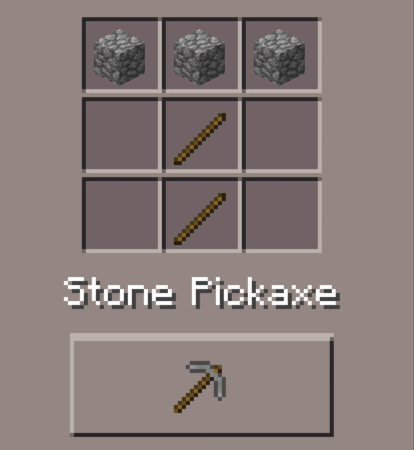 How To Make Stone Pickaxe In Minecraft