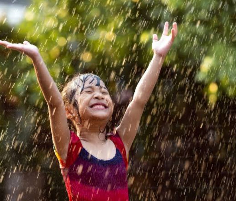 Two drops of rain , a glimpse of childhood peace ’ | by Jasreen Kohli ...