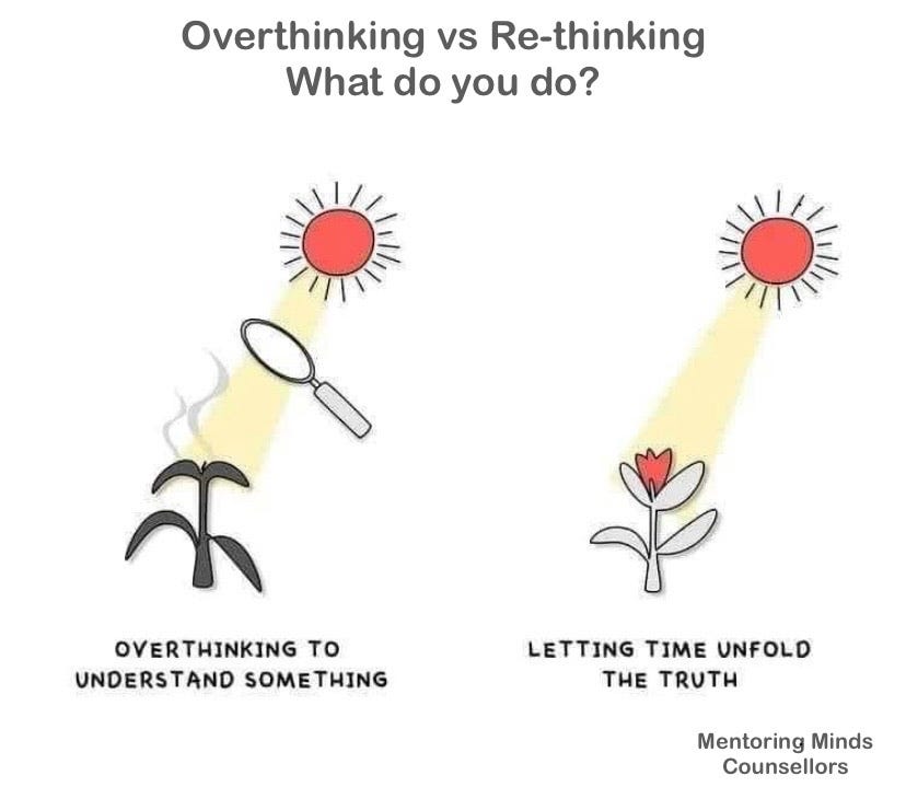 Overthinking vs Re-thinking - Psychologist Harsh Pandya - Medium
