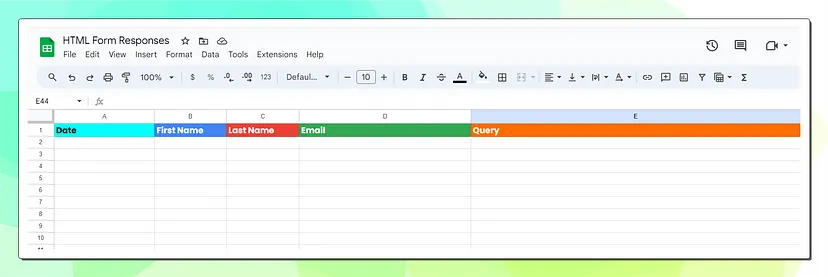 Save HTML Form Responses to Google Sheets Save HTML Form Responses to Google Sheets