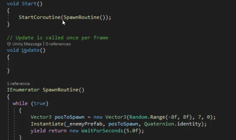 Chapter 9: Coroutines with Unity - Joshua Kidd - Medium