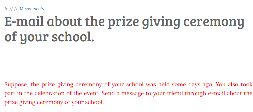 E-mail about the prize giving ceremony of your school. - Education Blog ...