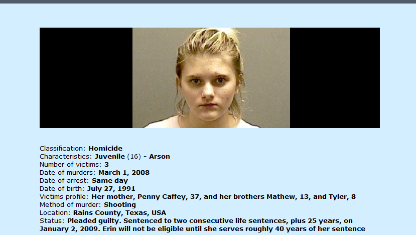 Erin Caffey’s Motive Revelaed: Sixteen Year Old Orchestrates Murder of ...