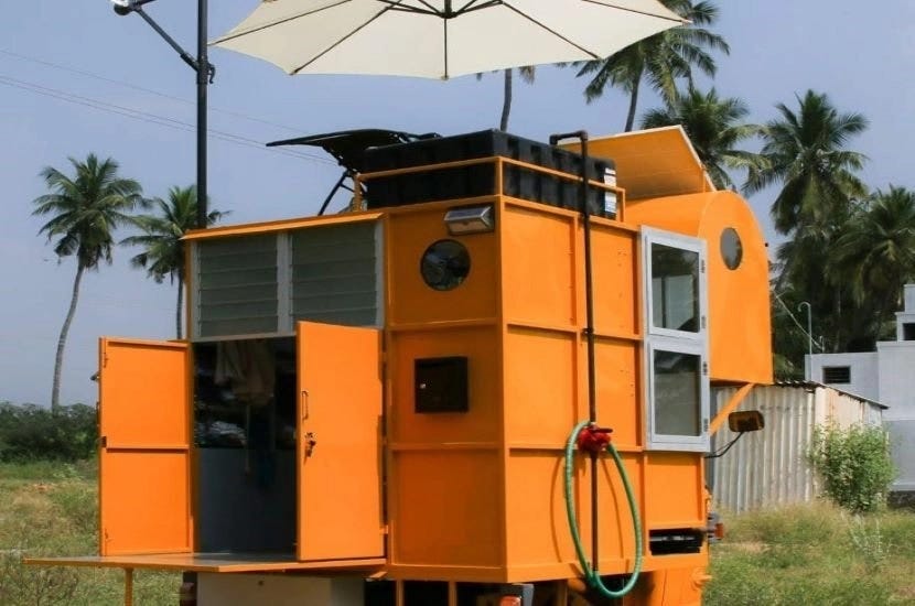 Solo 1 Rickshaw Home Features A Comfy Living Space For A Single Person Solo 1 Rickshaw Home Features A Comfy Living Space For A Single Person
