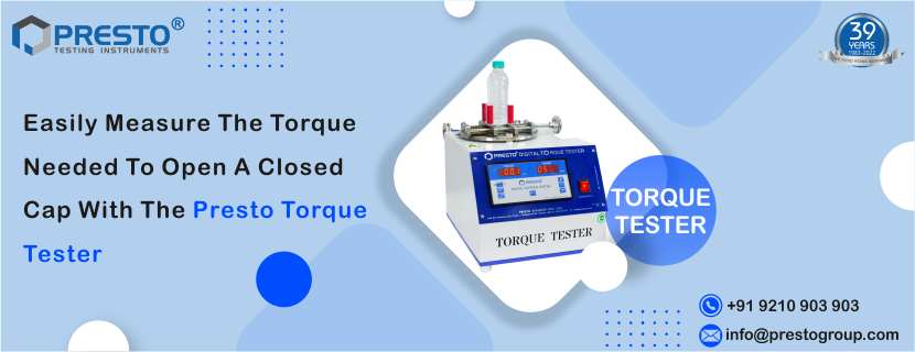Easily measure the torque needed to open a closed cap with the Presto ...