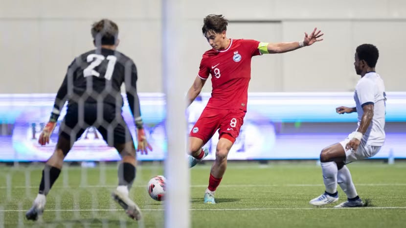 Harhys Stewart plays for Singapore in Merlion Cup match. | by Vip ...