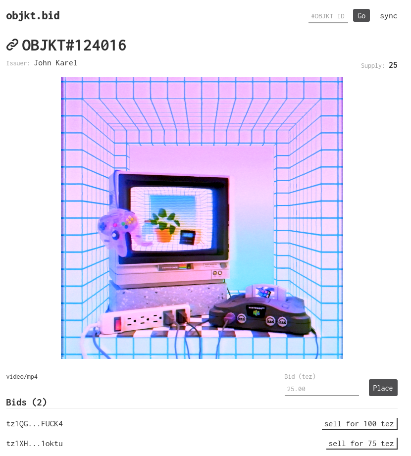 Introducing objkt.bid. A temporary solution to the lack of… | by NFT ...