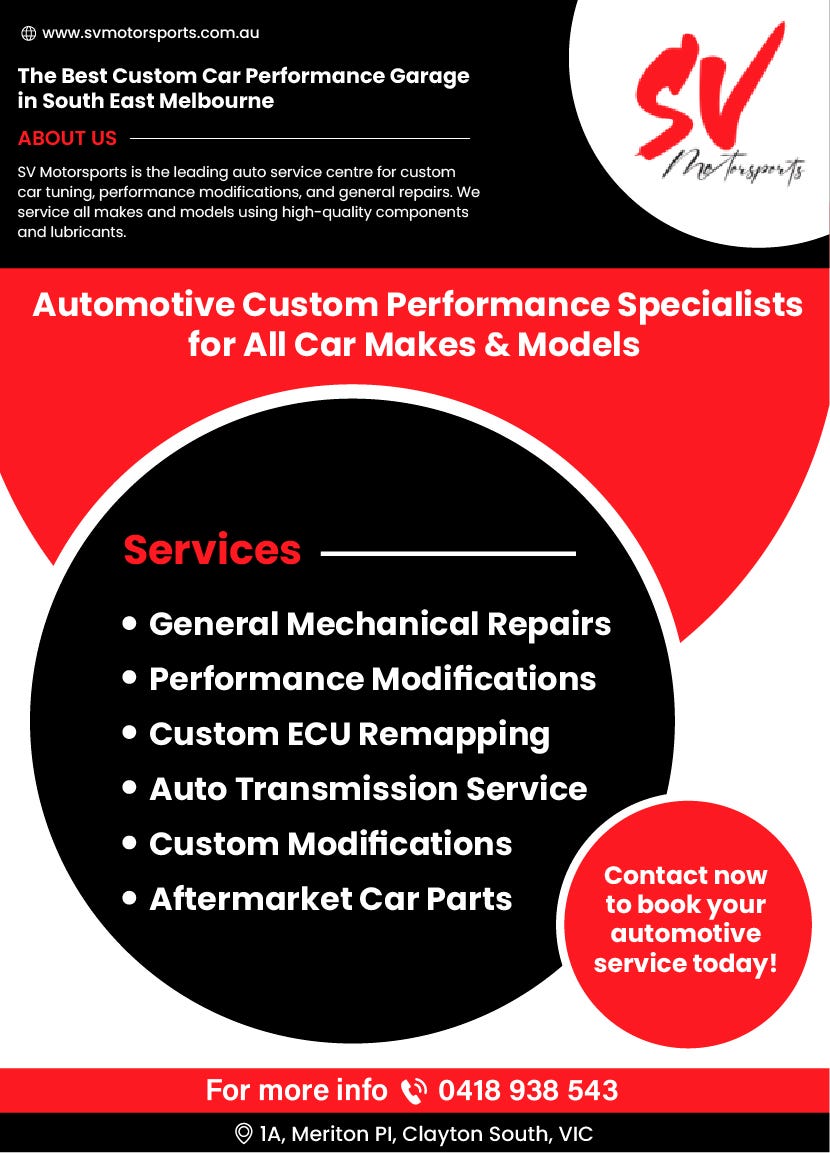 Best Custom Car Performance Garage in South East Melbourne — SV ...