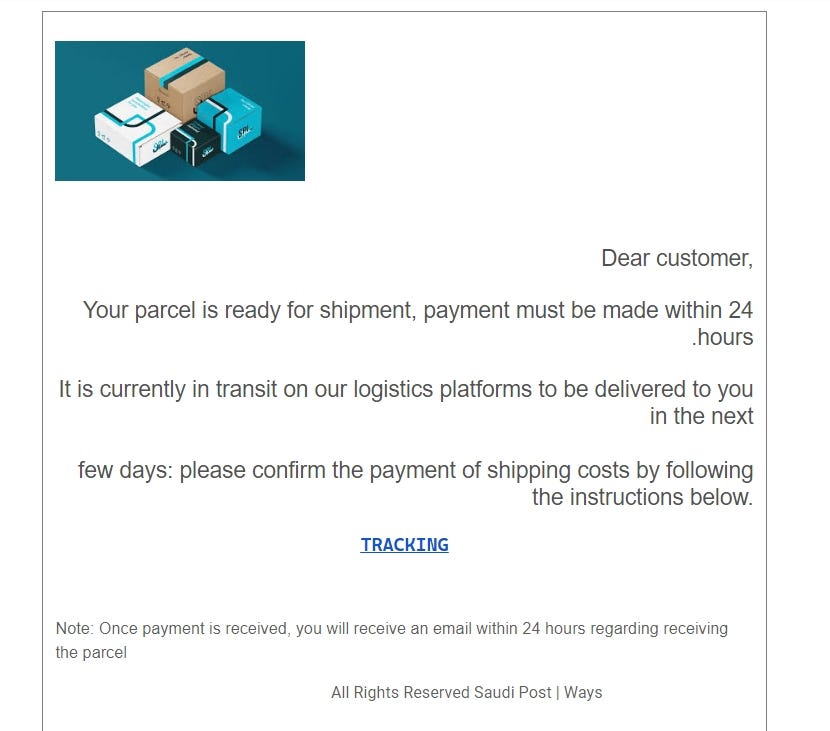Your package is not ready! Do not click the tracking link! | by Atti ...