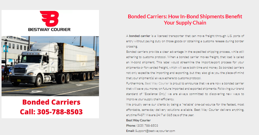 Bonded Warehouse Miami | Best Way Courier — Seamless Storage and ...