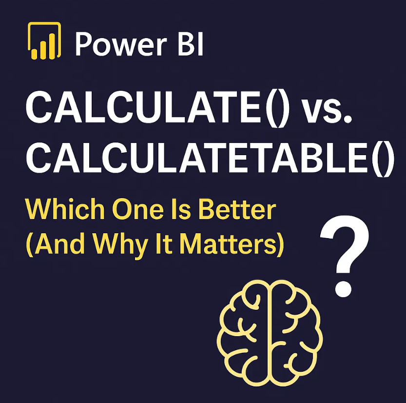 💻 Mastering DAX — CALCULATE() vs. CALCULATETABLE() - Microsoft Power BI - Medium
