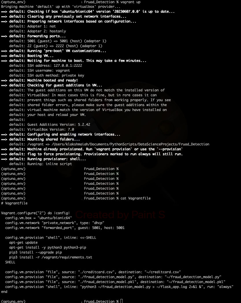 Deploying A Machine Learning Model For Fraud Detection With Vagrant And Flask By Kiran