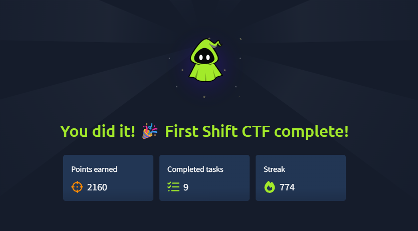 First Shift CTF Notes | TryHackMe | Medium