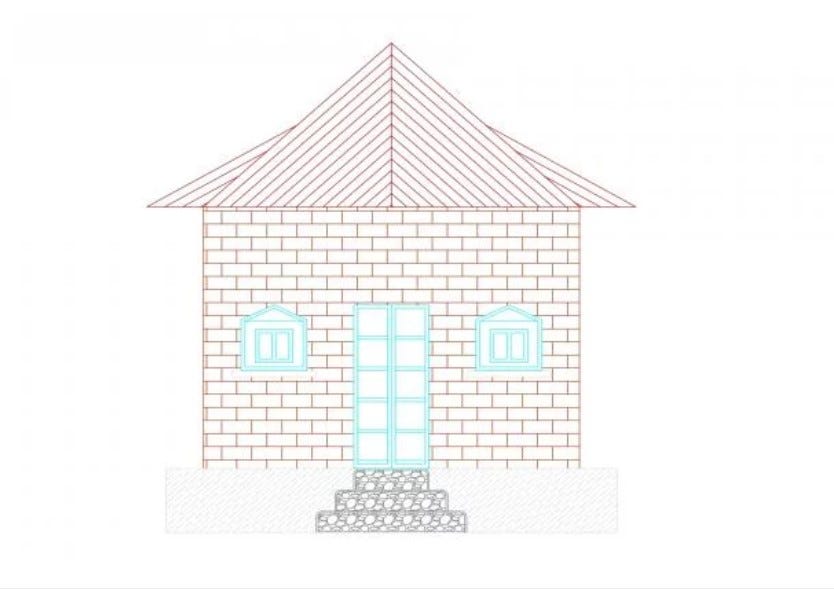 2D Elevation. 2D Elevation of a small house with… | by Cadbull Cadbull ...