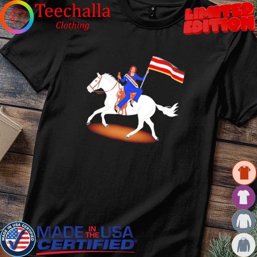 Official Miss Kamala Harris Holding Flag Riding Horse Madam President ...