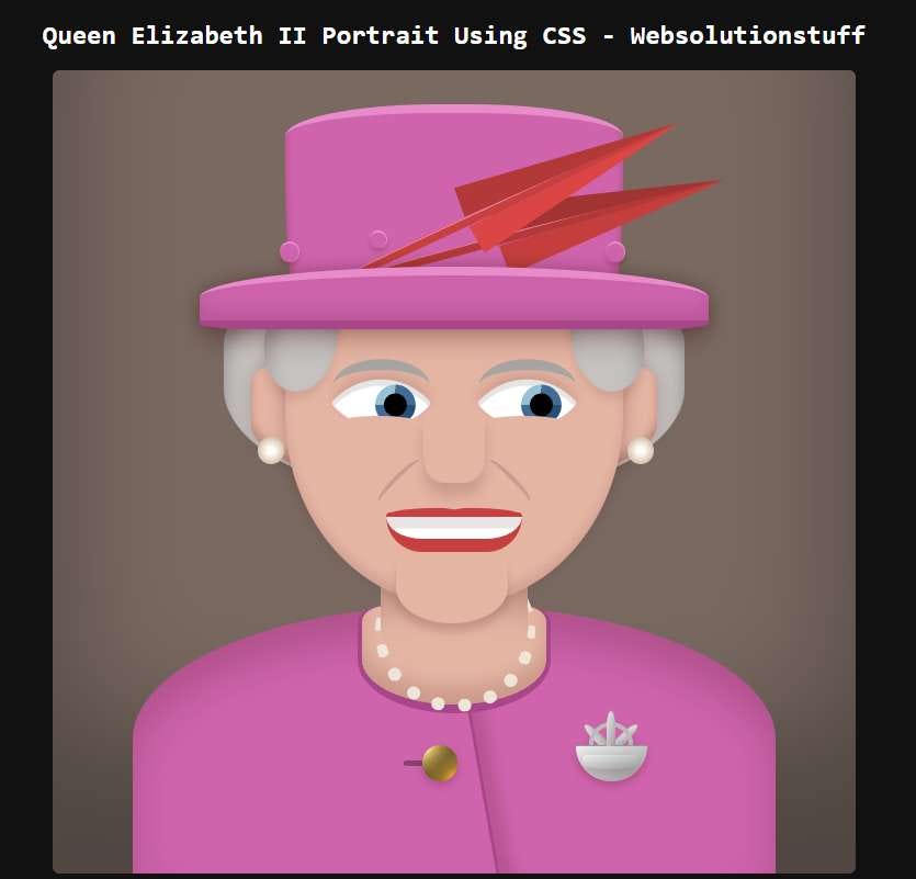 Queen Elizabeth II Portrait Using CSS | Medium